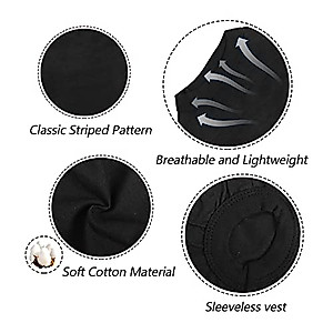 YAODHAOD Dog Shirts Clothes, 2pcs Plain Dog T Shirt Vest, Cotton Blank Dog Shirts Clothes, Soft and Breathable Pet Apparel Outfits (18" Chest, Black+White)