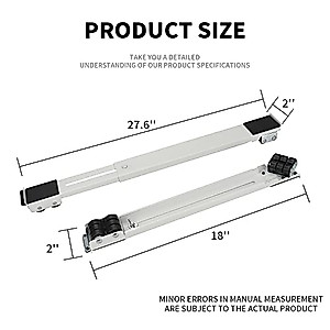 Two Adjustable Mobile Washing Machine Stand Fridge Stand Universal Dolly Stand with Brake, Non-Slip, Suitable for Refrigerator Base, Dryer Base, Washing Machine Base ，Movable Washer Stand (White)