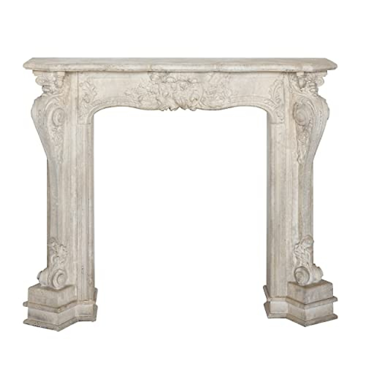 Creative Co-Op Decorative Wood Fireplace Mantel With Distressed Finish, White