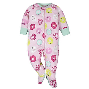 Onesies Brand Baby Girls' 4-Pack Sleep 'N Play Footies Multi Pack, Pink Sweet Treat, 6-9 Months