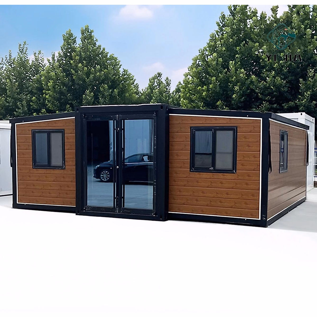 40ft House with Luxury Design, with 3 Bedroom, 1 Living Room, 1 Full Equiped Bathroom and Kitchen,Prefabricated Container House for Adults Living, Foldable Mobile Home Easy Setup & Move