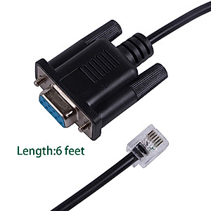 DB9 Serial RS232 to RJ12 6P6C Adapter Cable for APC PDU 940-0144A