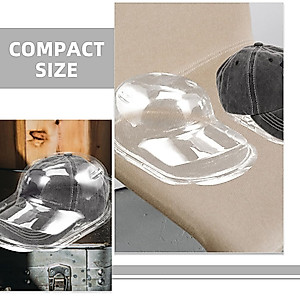 GANAZONO 2pcs Baseball Hat Display Case Plastic Hat Protector Holder Clear Display Case Hat Boxes Baseball Hat Holder Packaging Protector for Signed Baseball Caps