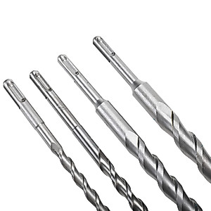 SDS Plus Rotary Hammer Drill Bits 20pcs SDS+ Carbide Tip Concrete Masonry Hole Tools with Storage Case Drill Bits Size Range 3/16"~13/16"