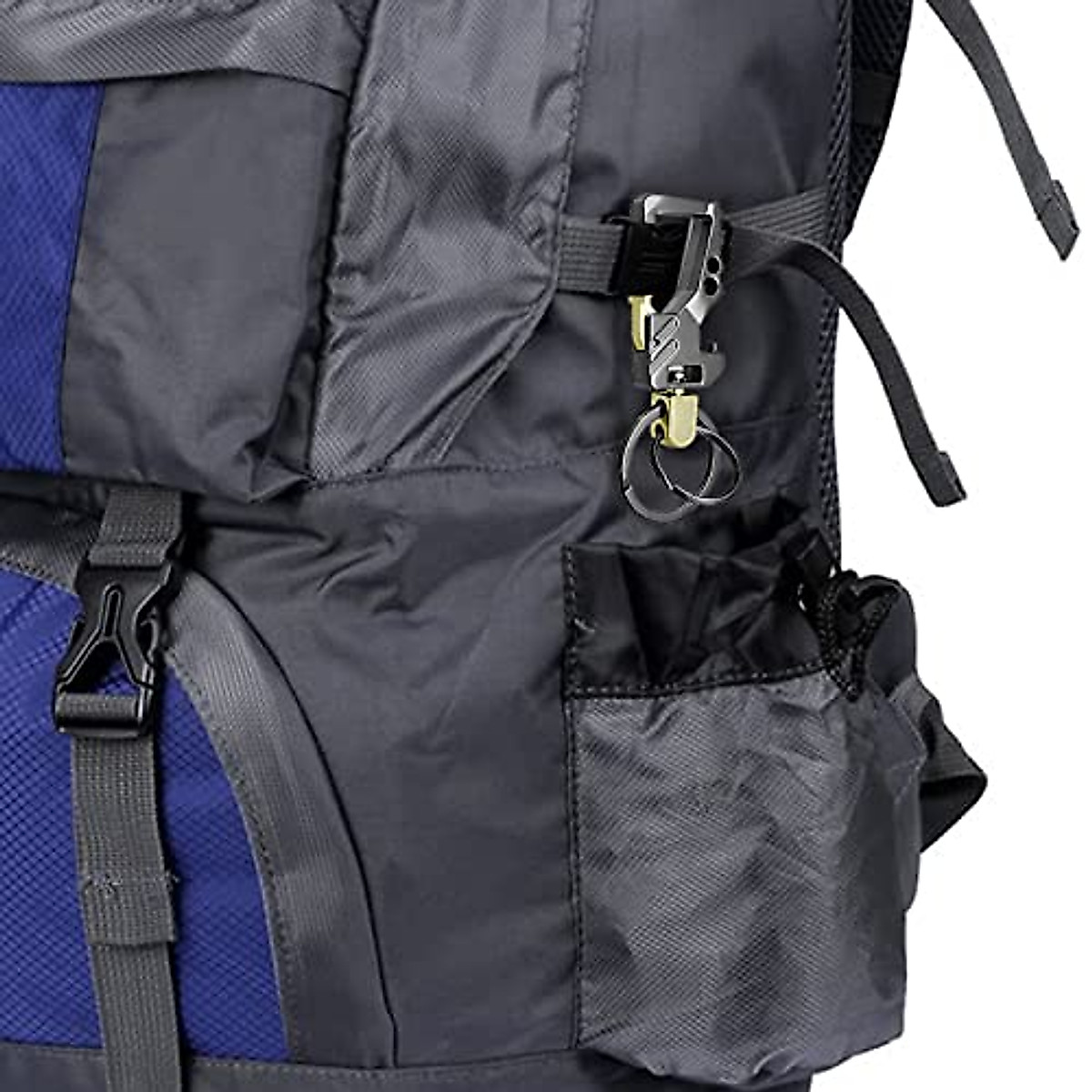 Yonput 1 PC Heavy Duty Key Chain with 2 Key Rings Bottle Opener Keychain Key Chains for Carabiner for Men and Women (Black)