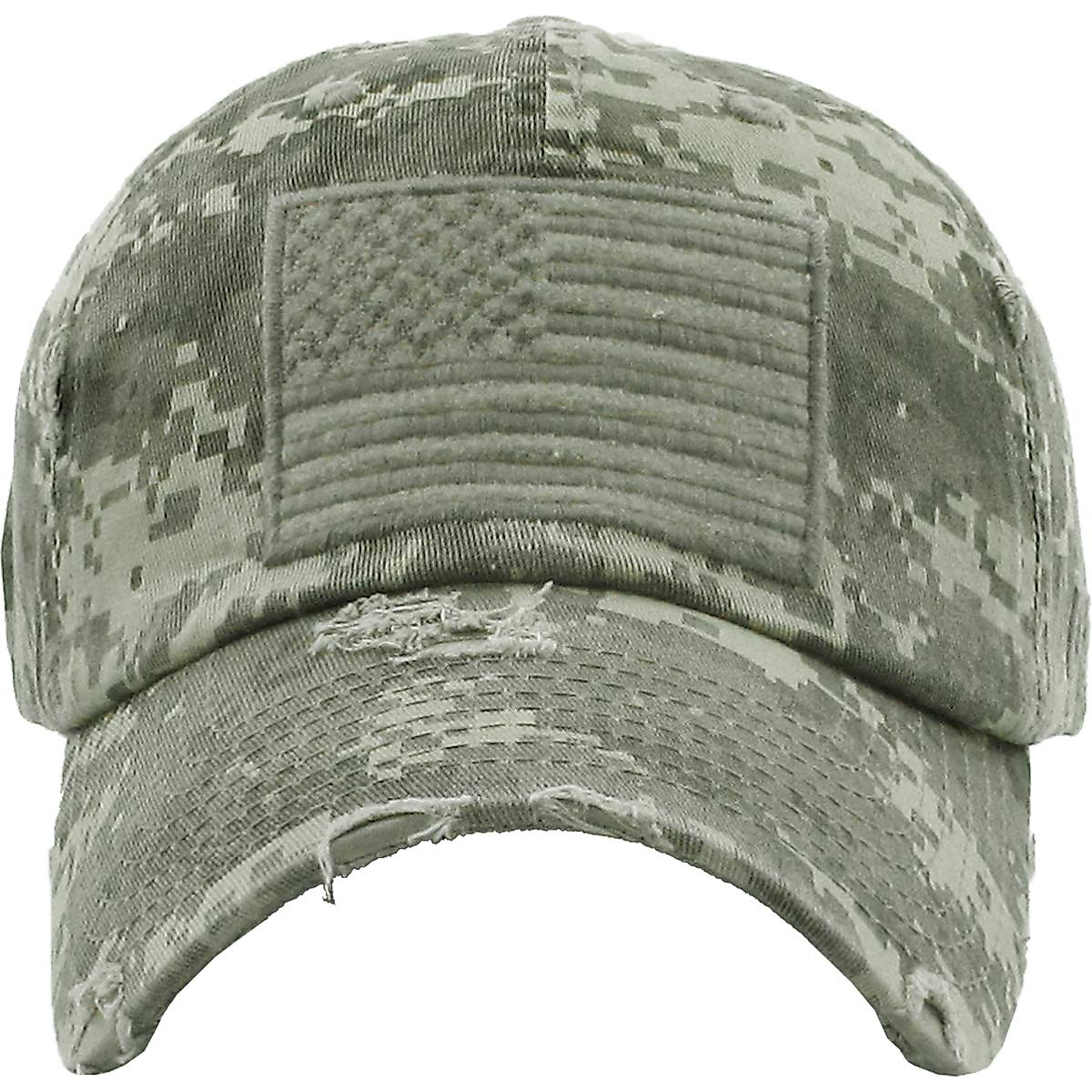 KBVT-209 DIGI-CIT Tactical Operator with USA Flag Patch US Army Military Baseball Cap Adjustable
