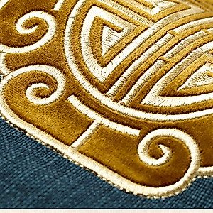 Soft Comfortable Durable Chair Pads Living Room Balcony,Chinese Non-Slip Seat Cushion,Cotton Linen Embroidered Chair Cushion Red 45x38cm(18x15inch)