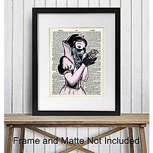 Banksy Snow White Hand Grenade Bandana Poster - Graffiti Wall Art Decor, Room Decoration for Bedroom, Dorm, Living Room - Gift for Teens, Urban Street Art Fans, Men Women - 8x10 UNFRAMED