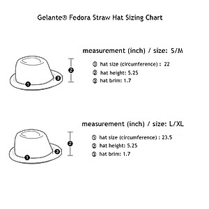 Gelante Summer Fedora Panama Straw Hats with Black Band M215-Tan-L/XL