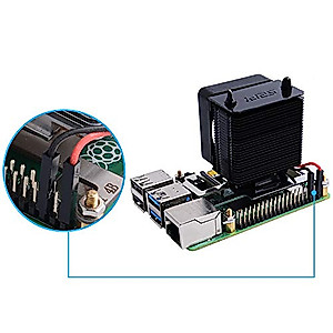 GeeekPi ICE Tower Cooler for Raspberry Pi, RGB Cooling Fan with Aluminum Heatsink for Raspberry Pi 4 Model B & Raspberry Pi 3B+ & Raspberry Pi 3 Model B (Black)