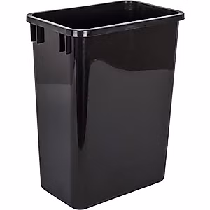 Hardware Resources Plastic Waste Container, Black