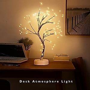 Qukadark Home Decor Glow Bonsai Tree Lights, Night Lights for Room Decor, Tabletop Artificial Tree Lights, Ideal for Gift Giving, Home Decor, Weddings, Christmas, Holidays, and More (Warm White)