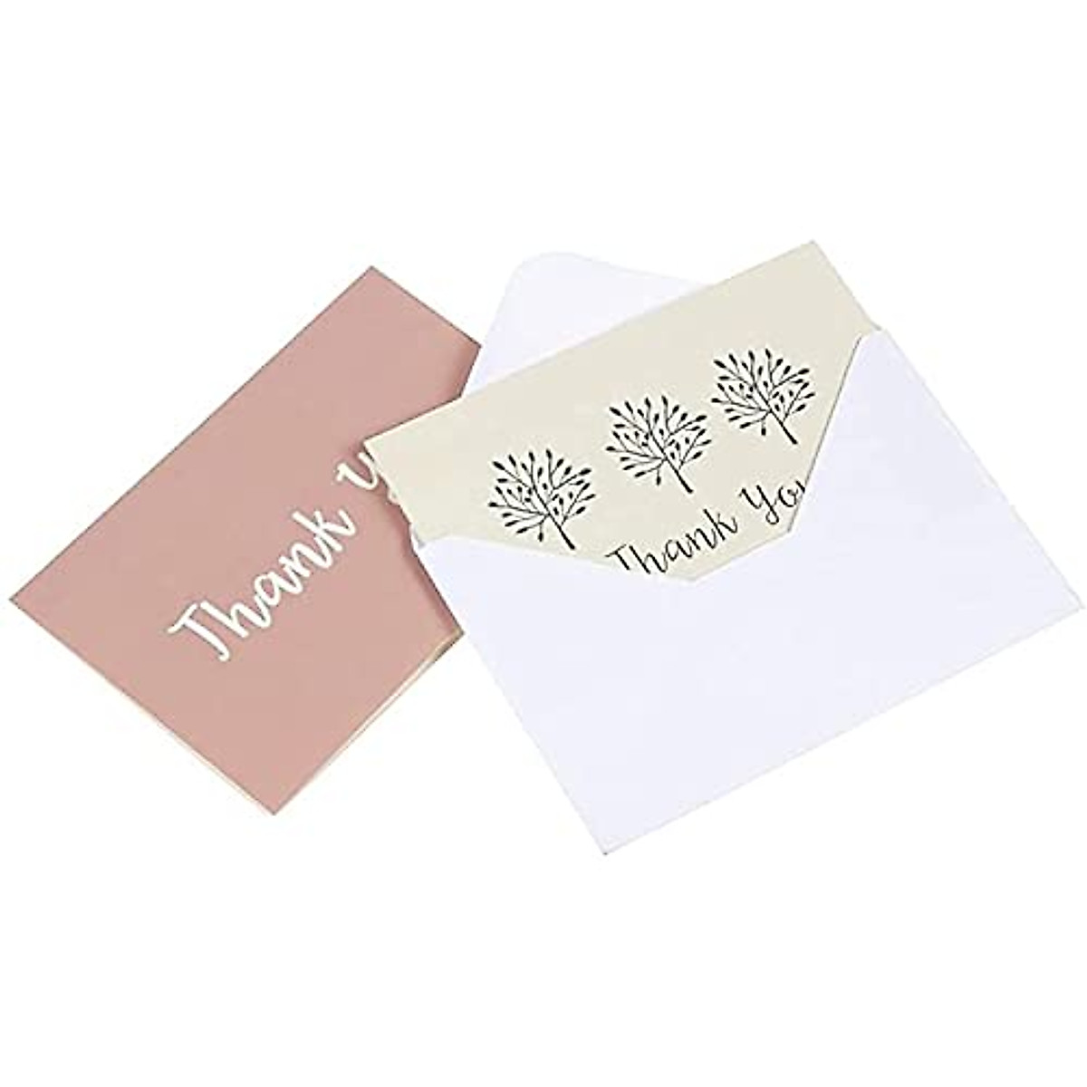 96-Count Thank You Cards with Envelopes, Bulk Box Set Blank Thank You Greeting Notes for Baby and Bridal Shower Graduation Birthday Wedding Party, 12 All Occasion Assorted Floral Designs, 4 x 6 inches