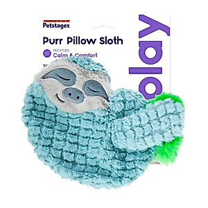 Petstages Purr Pillow Snoozin' Sloth Soothing Plush Cat Toy