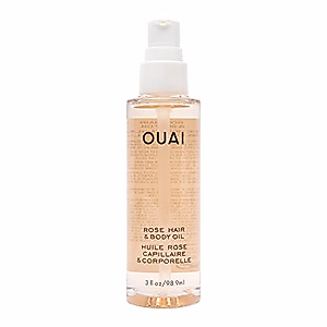 OUAI Rose Hair & Body Oil. A Luxurious, Multi-Purpose Oil to Hydrate Your Hair and Skin. It’s Fast-Absorbing and Scented with Rose and Bergamot. Free from Parabens, Sulfates and Phthalates (3 oz)