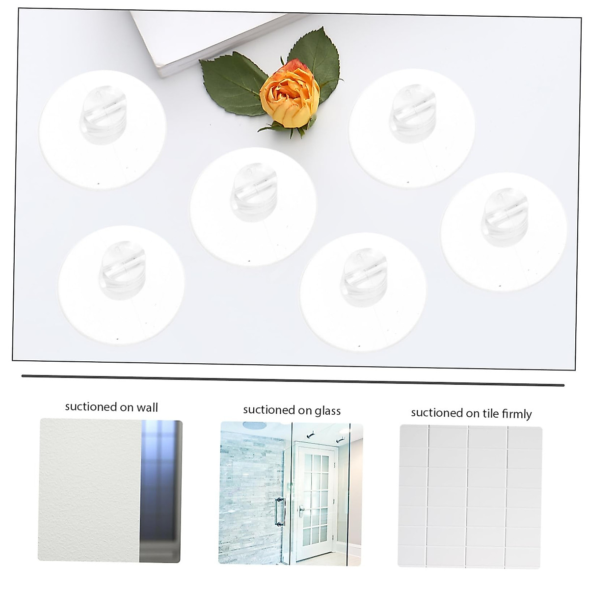 MAGICLULU 12pcs Cable Fixing Suction Cup Cord Clip Cable Wire Clips Vertical Blind Brackets Window Suckers Cord Holders for Cables Suction Cable Clip Slotted Suction Wire Pads Toy