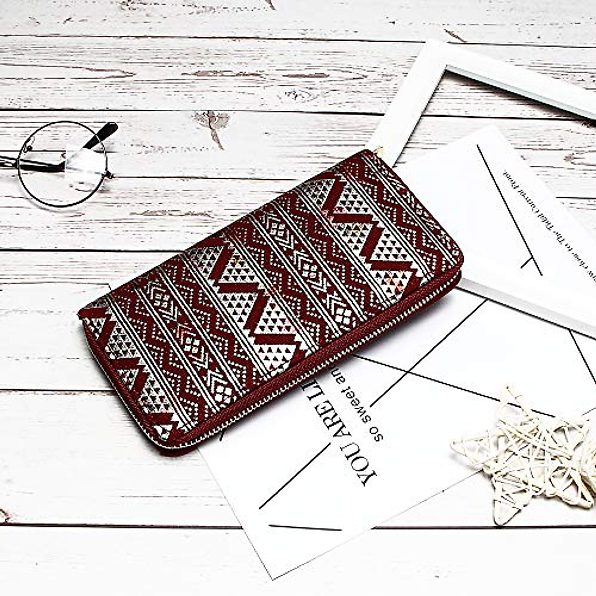 OIDERY Clutch Wallet for Women-Zip Around Long Wallet For Women, Large Capacity Womens Wallet With Zipper Coin Purse