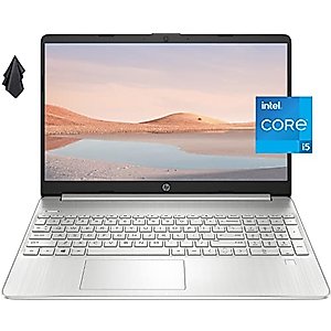 HP Pavilion 15 Laptop, 15.6" FHD IPS Anti-Glare Display, 11th Gen Intel Core i5-1135G7, Intel Iris Xe Graphics, 16 GB RAM, 256 GB PCIe SSD, Long Battery Life, Fingerprint Reader, Silver, Windows 11