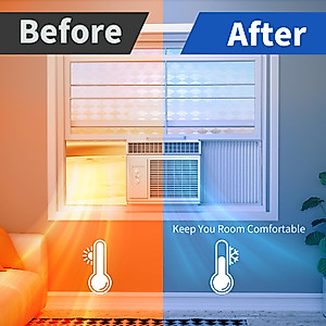 Wintcomfort Window Air Conditioner Side Panel with Adjustable Frame, Universal Window AC Accordion Filler Kit for Window AC Units 5000~14000 Btu, Window AC Insulation Side Panels with Frame