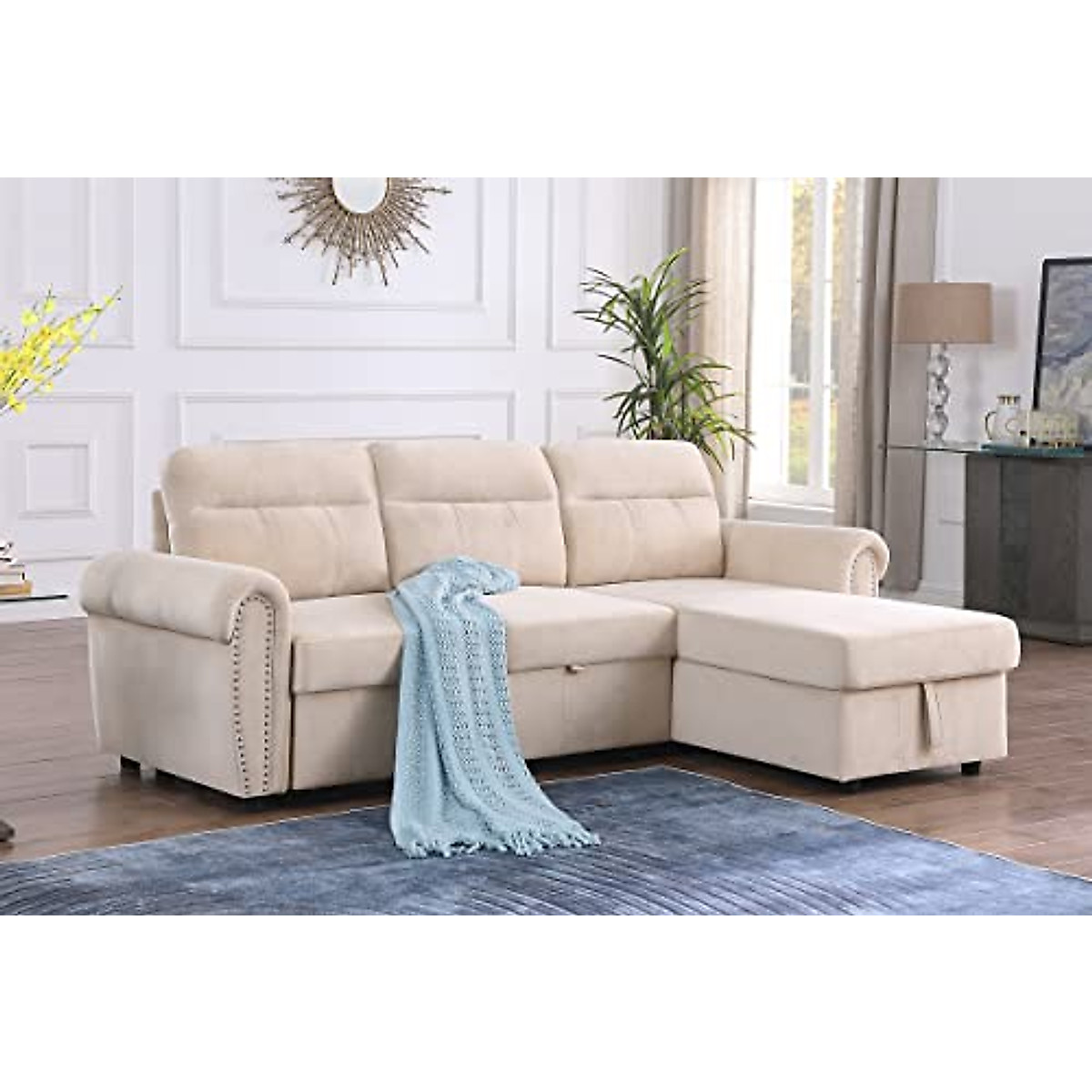 Lilola Home Ashton Sectional, Beige