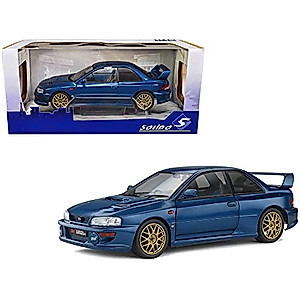 Solido S1807401 1:18 1998 Subaru Impreza 22b-Sonic Blue BMW Collectible Miniature car