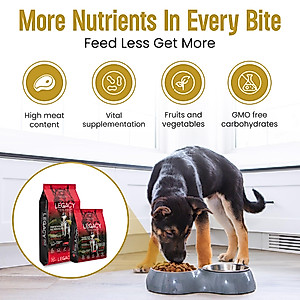 LEGACY All-Life-Stages Dry Dog Food | Horizon Prairie Vista Red Meat Blend | Grain-Free Dog Food, Rich in Pork & Lamb | 8.8 lbs