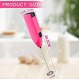 2 Pieces Hand-Held Electric Tumbler Stirrer, Electric Tumbler Mixer, Battery-Operated Epoxy Resin Stirrer, Hand-Held Coffee Frother Electric Tumbler Whisk for Coffee, Egg, Milk, Pink without Battery