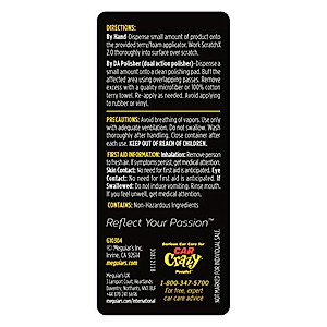 Meguiar's Quik Scratch Eraser Kit, Car Scratch Remover for Repairing Surface Blemishes, Car Care Kit with ScratchX, Drill-Mounted Pad, and Microfiber Towel, 3 Count