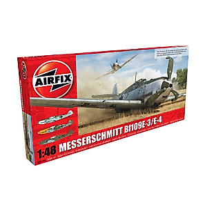 Airfix Quickbuild Messerschmitt Bf109E-4 / E-1 1:48 Military Aviation Plastic Model Kit A05120B, Multicolor