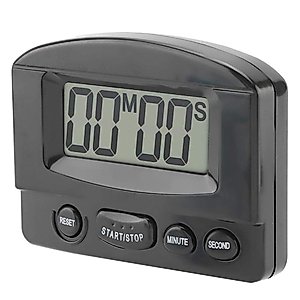 Fdit Portable Digital Kitchen Timer Clock Countdown Timer Large LCD Display Kitchen Use with Bracket Magnet(Black)