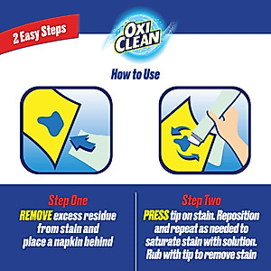 OxiClean On The Go Stain Remover Pen for Clothes and Fabric, Instant Stain Removal Stick, Pack of 3