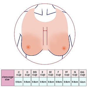 Vollence D Cup Silicone Breast Forms with Straps for Mastectomy Nude