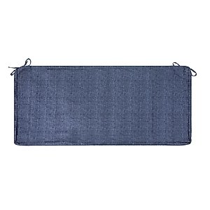 Magpie Fabrics Patio Bench Cushion Cover 45x18x3 Inch, NO Insert! Water&Fade Resistant Outdoor Loveseat Replacement Cover with Zipper (Navy Blue Textured)