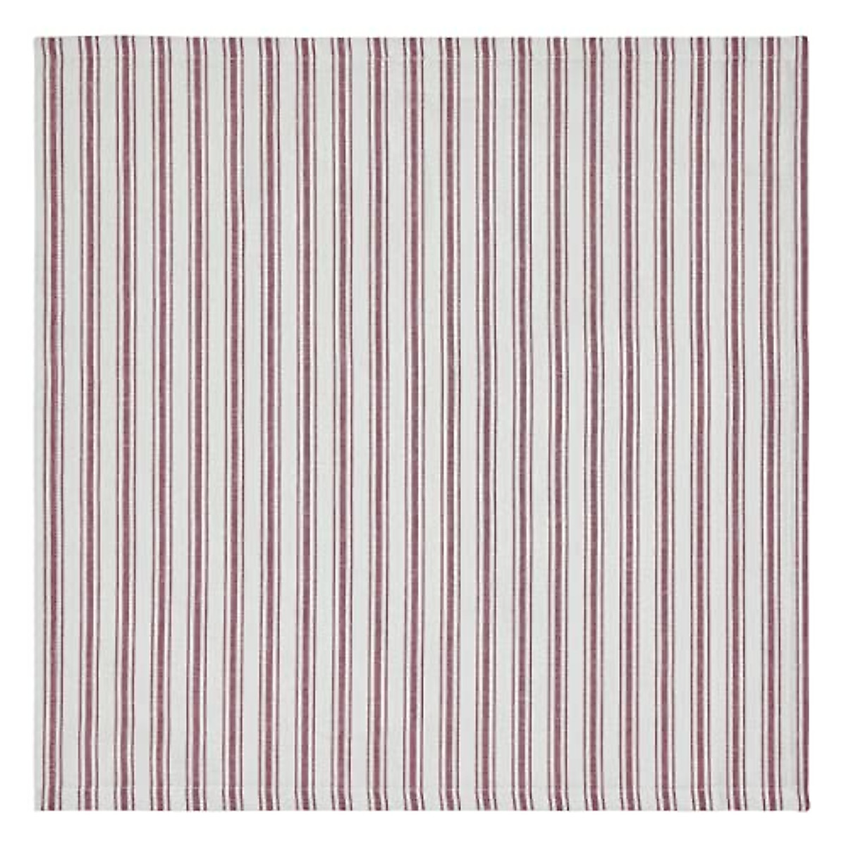 Timeless Ticking Red Stripe Ruffled California King Bed Skirt, Farmhouse Country, Christmas Décor, 16" Drop