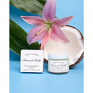 Earth Harbor | MERMAID MILK Nutrient Glow Moisturizer | Lightweight Botanical Hydration | Matcha and Spirulina | 100% Non-GMO + Plant-Based