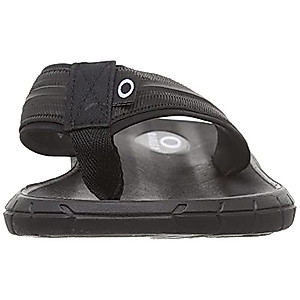 Oakley Men's Pier Ellipse Flip Flop, Blackout, 13