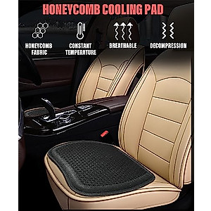 Zlirfy Gel Seat Cushion,Gel Seat Cushion for Long Sitting,Cooling Truck Seat Cushion Breathable Car Seat Cushion,Honeycomb Design Egg Cushion Chair Pad,Seat Cushion for Car,Wheelchair,Home (Black)