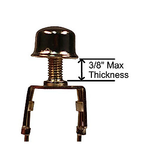 Creative Hobbies® Lamp Shade Light Bulb Clip Adapter Clip on with Shade Attaching Finial Top - Gold