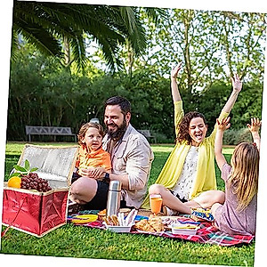 Hoement Insulated Bag Grocery Shopping Bags Shopping Tote Bag Grocery Totes Insulated Camping Bag Thermal Pizza Bag Hot Cold Food Delivery Bag Decorative Insulated Bag Pizza Insulated Bag