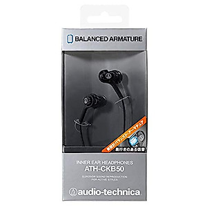Audio-Technica Balanced Armature type Inner Ear Monitor Headphones Black ATH-CKB50 BK