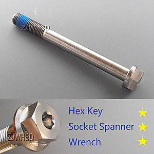 M10 x 1.5 x 100 mm Titanium Ti Screw Bolt Socket Cap Head & Hexagon Hex Flange Head + Blue Thread Lock