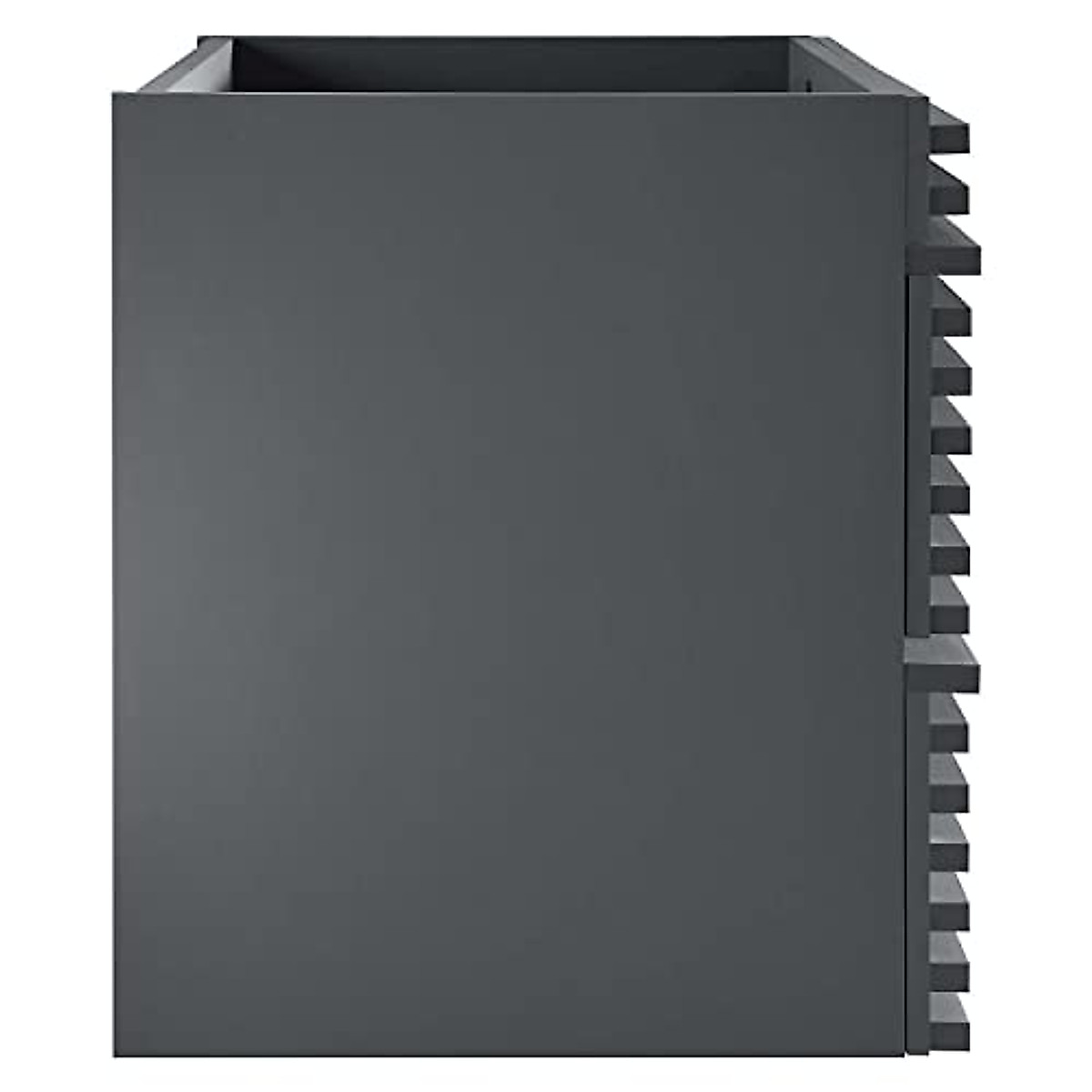 Modway Render 35" MDF Wood Wall-Mount Bathroom Vanity Cabinet in Gray