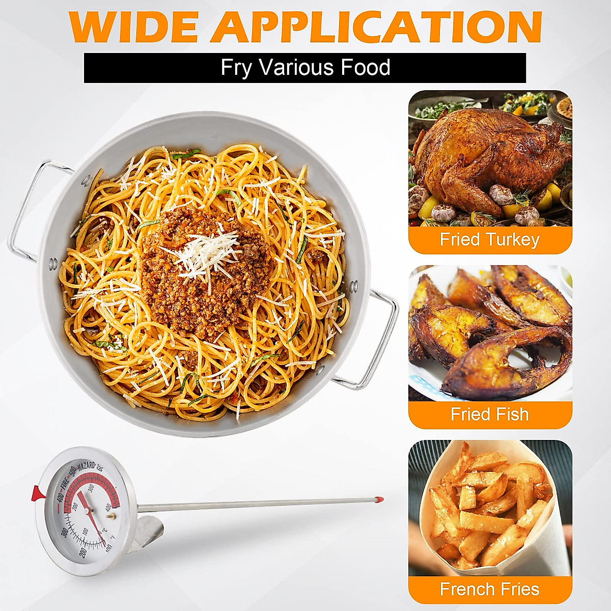 ROVSUN 30QT Turkey Fryer & 10QT Fish Fryer Kit w/ 55,000BTU Propane Stove, Aluminum Outdoor Deep Fryer & Seafood Boiler Steamer w/Baskets, Thermometer, Marinade Injector, Turkey Rack & Rack Lifter