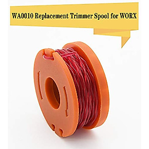 WA0010 Replacement Trimmer Spool, Edger Spool Compatible with Worx Trimmer String, Weed Eater String WG180 Spool Refills 10ft 0.065 Inch Trimmer Line, GT Spools, WA0004 Spool, Weed Wacker Parts