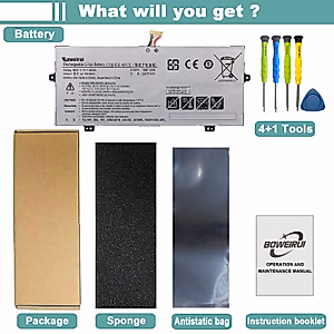 BOWEIRUI AA-PBUN4KP Battery for Samsung Notebook 9 Pen 930QAA 930QBE NP930QAA 930QAA-K716 NP930QAA-K04 930QAA-K01 930QAA-K716 NT930QBE NT930QBV NP930QAA-K01C Series Notebook (7.7V 39Wh/5120mAh)