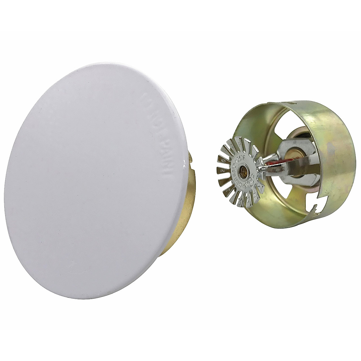 TUNA UL & CUL Listed 1/2"NPT Fire Sprinkler Head 155°F (68°C) Concealed Pendent Spray K80 Standard Response for Automatic Fire sprinkler System Concealed Head with White Cover Plate