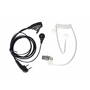 NSKI Air Acoustic Earpiece Headset for Two Way Radios UV-5R UV-B6 BF-888S UV-B6 UV-B5 Walkie Talkies 2-Pin Jack.
