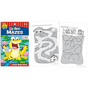 School Zone - My First Activities On-the-Go! 6-Pack Workbook Set - Ages 4+, Preschool to 2nd Grade, Dot-to-Dot, Hidden Pictures, Mazes, Coloring, and More (School Zone Little Busy Book™ Series)