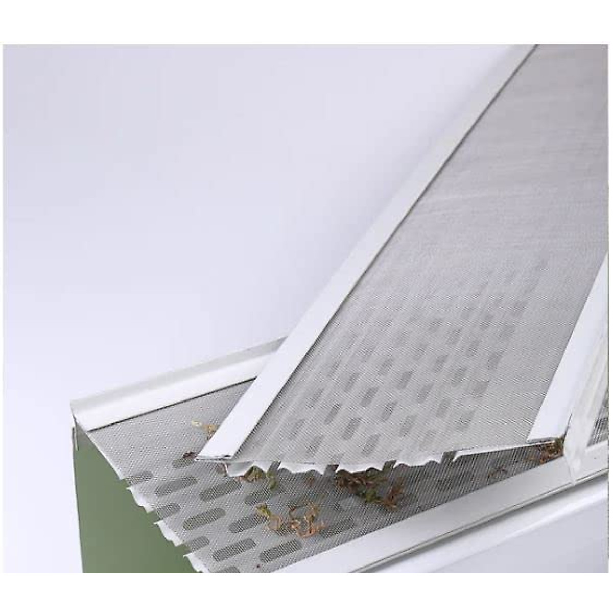 Waterlock DIY 6”Leaf Protection|Sample|Stainless Steel mesh|White Aluminum Gutter Covers|Contractor Grade|Gutter Guard from Manufacturer|Made in The USA