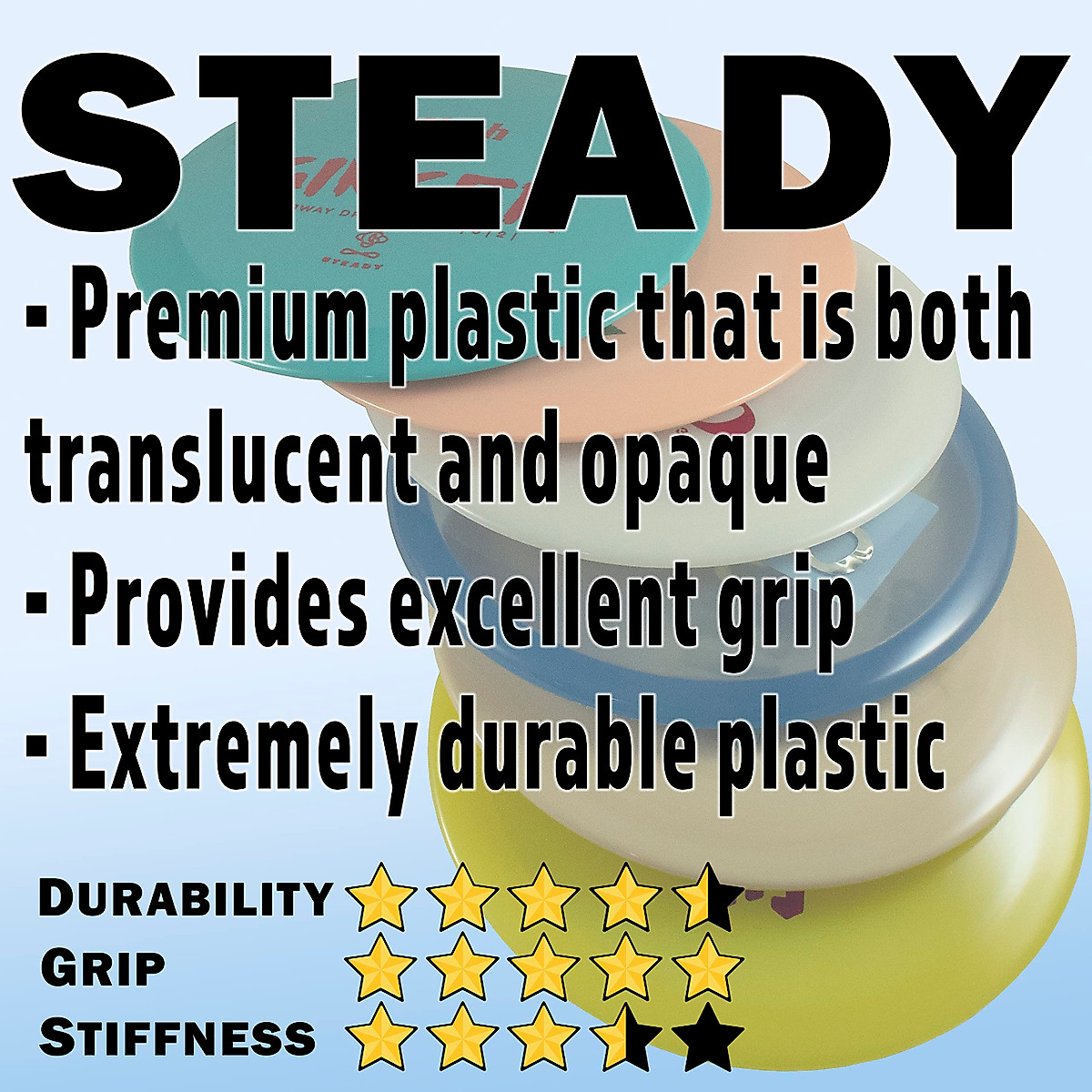 Clash Discs Pepper in Steady Plastic | Advanced Level Disc Golf Distance Driver [Color Shade & Color Stamp Color May Vary] (173-176 Grams, Colors Vary)